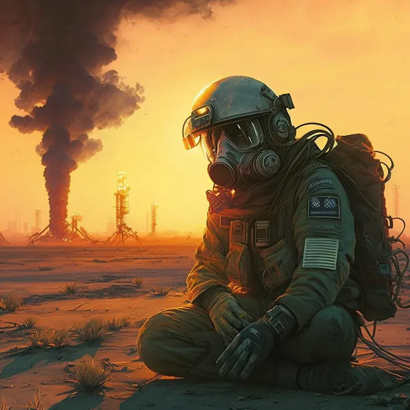 Animated Post-apocalyptic Sci-fi Midjourney Prompt | PromptBase