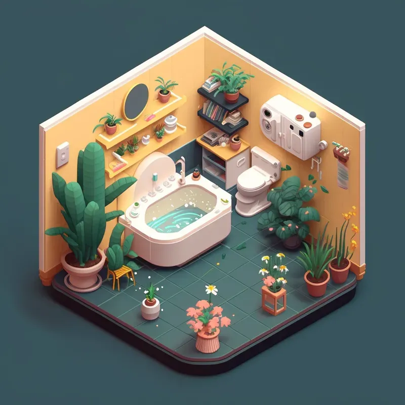 Isometric Room Designs Midjourney Prompt | PromptBase