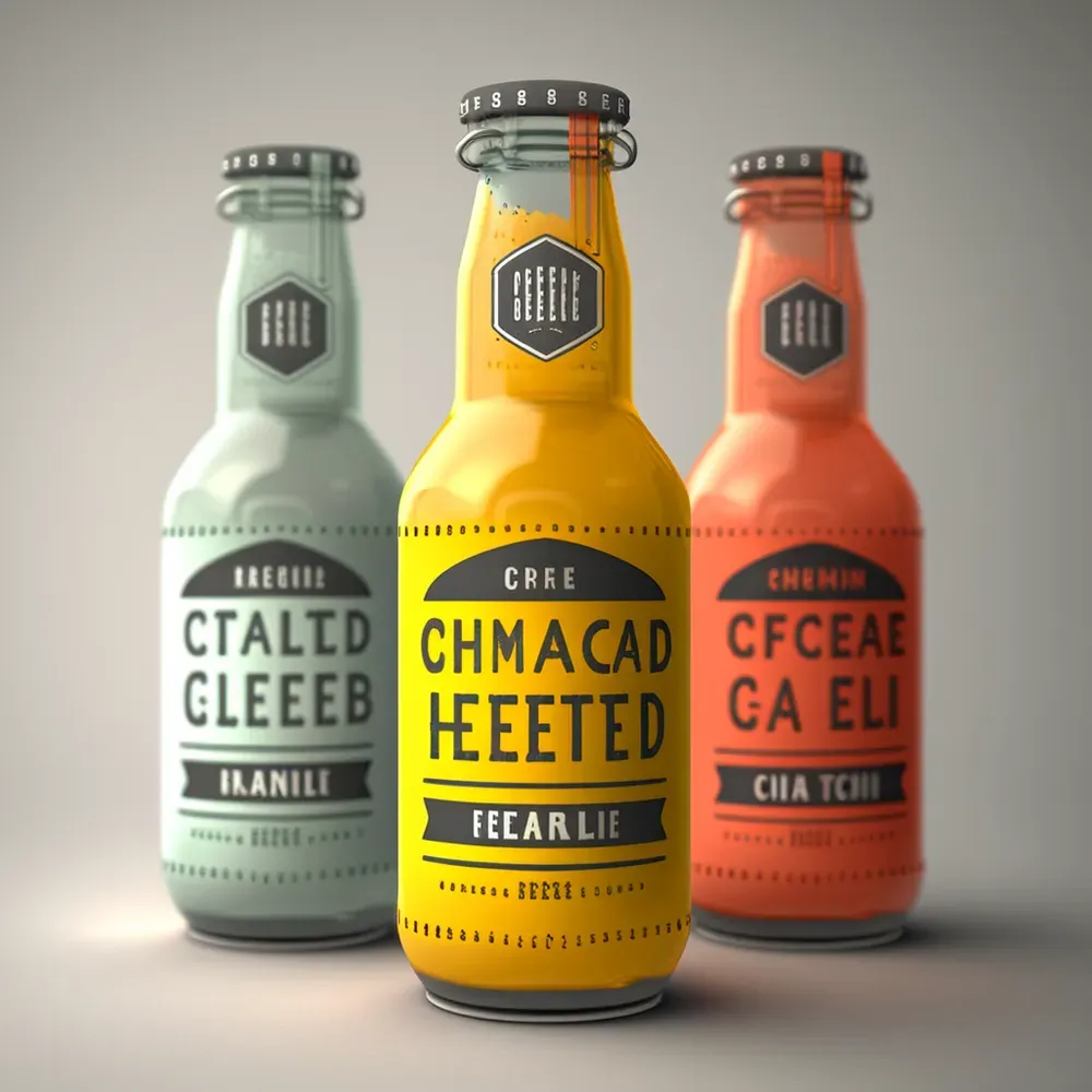 Professional Beverage Bottle Designs Midjourney Prompt | PromptBase