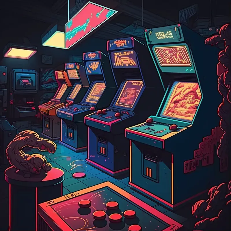 Retro-futurism Game Rooms Midjourney Prompt | PromptBase