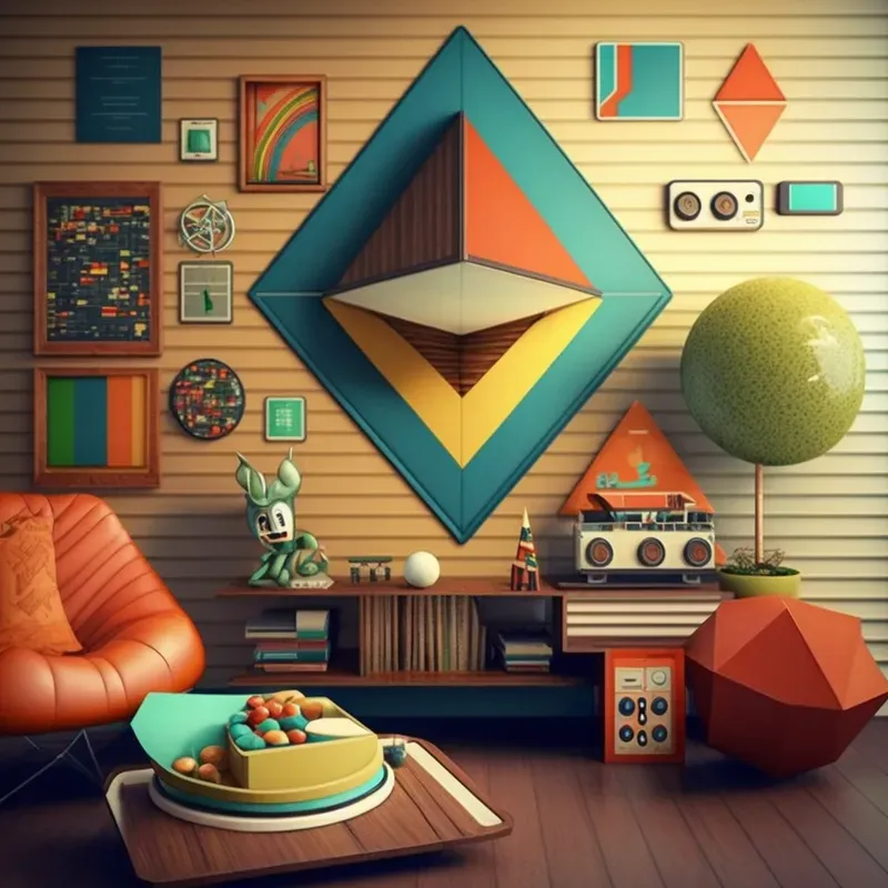 Retro-futurism Game Rooms Midjourney Prompt | PromptBase