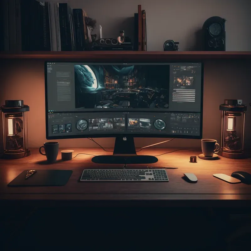 Professional Desk Setups With Ray Tracing Midjourney Prompt | PromptBase