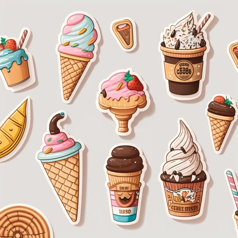 Retro Food Stickers Collections Midjourney Prompt | PromptBase