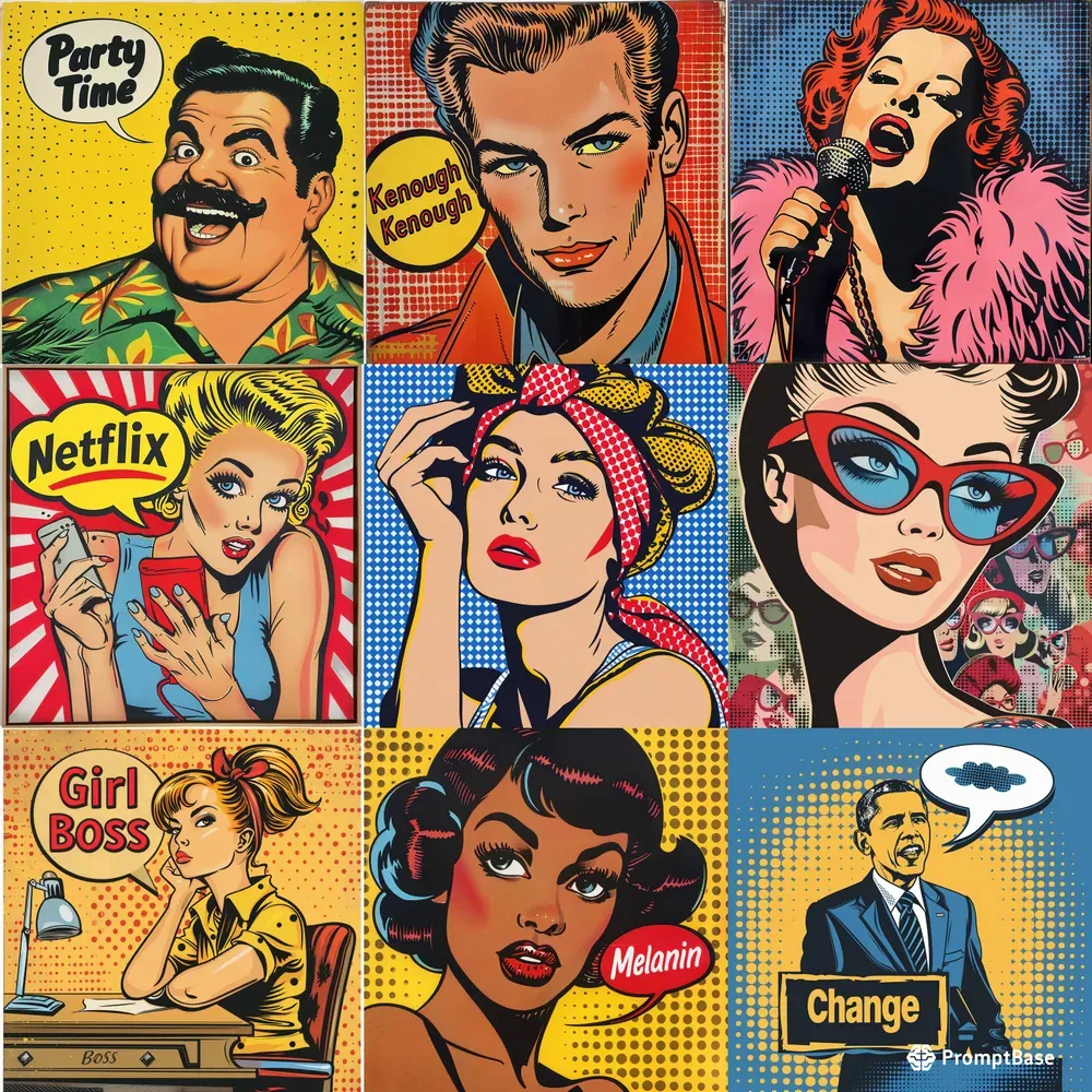 Funky 1950s Comic Posters Midjourney Prompt | PromptBase