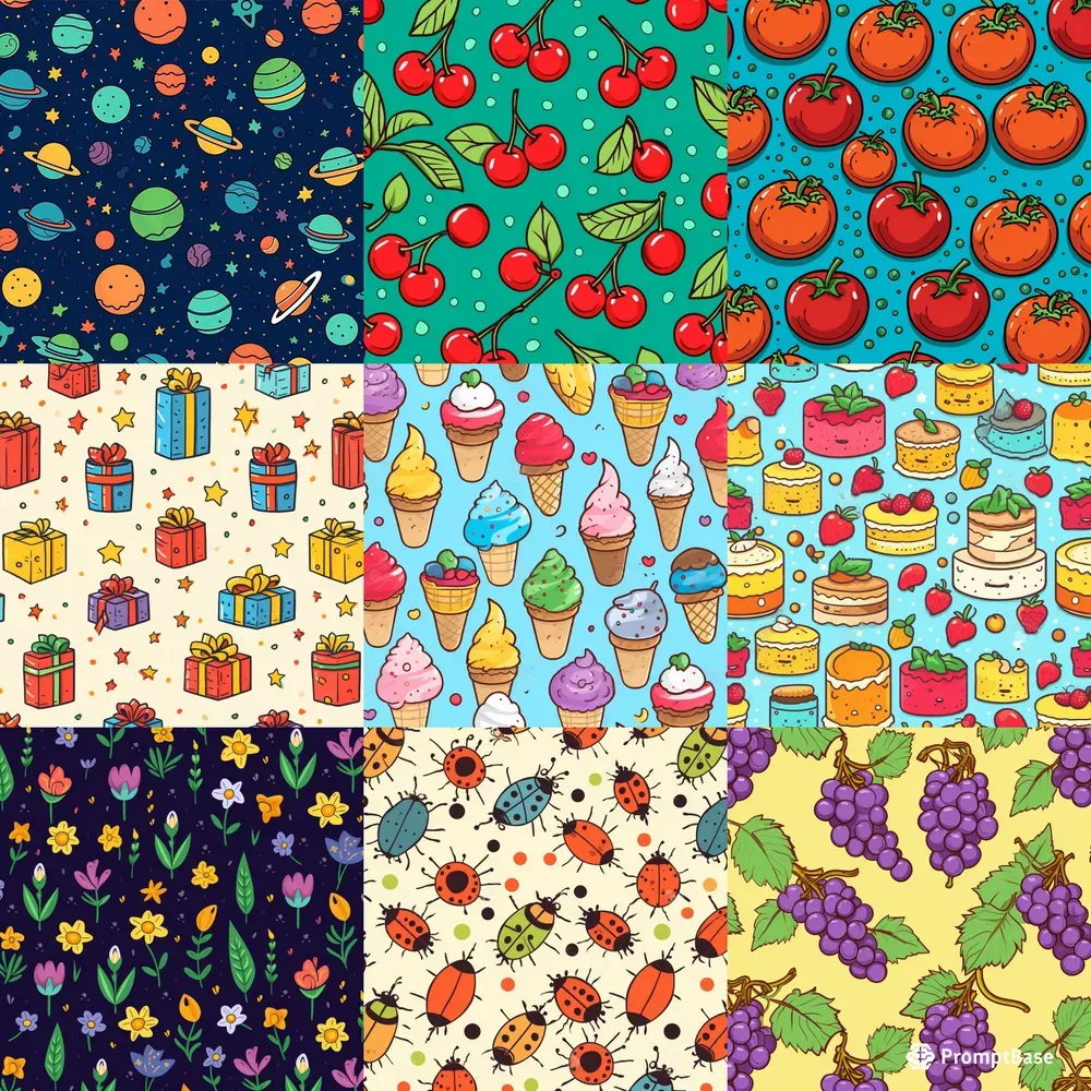 Cartoon Patterns Midjourney Prompt | PromptBase