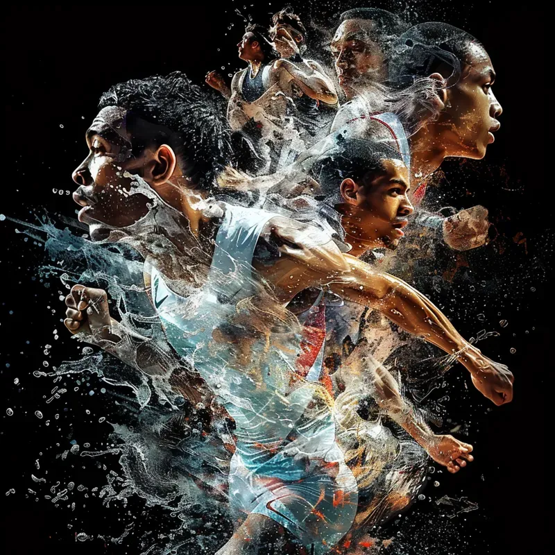 Creative Collages Of Olympic Sports Midjourney Prompt | PromptBase