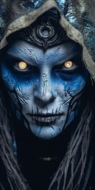 Close Up Portraits Of Evil Dark Art Midjourney Prompt | PromptBase