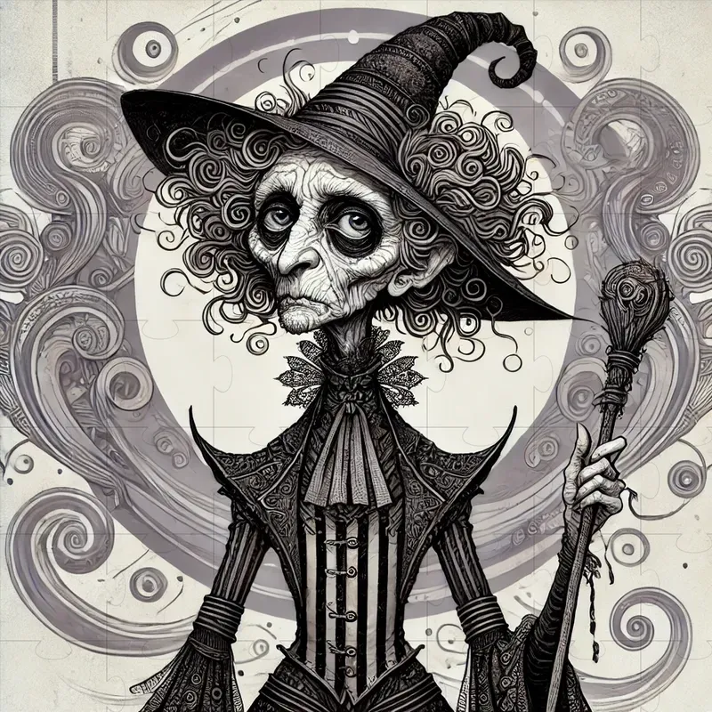 Tim Burtons Style Characters DALL·E Prompt | PromptBase