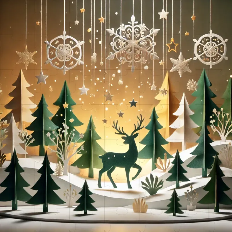 Christmas Multilayered Paper Dioramas DALL·E Prompt | PromptBase