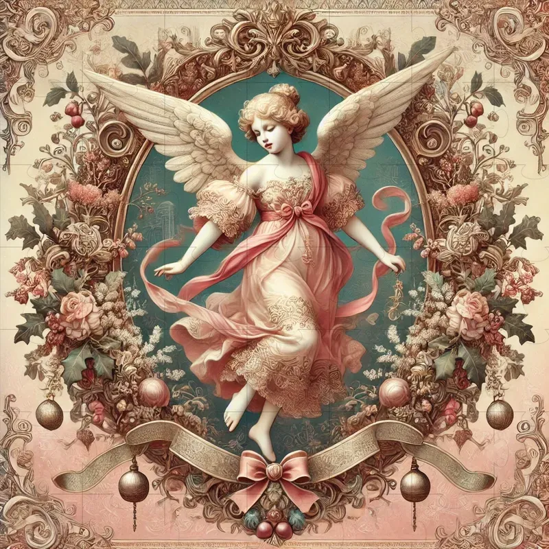 Rococo Christmas Aesthetic Frame Designs DALL·E Prompt | PromptBase