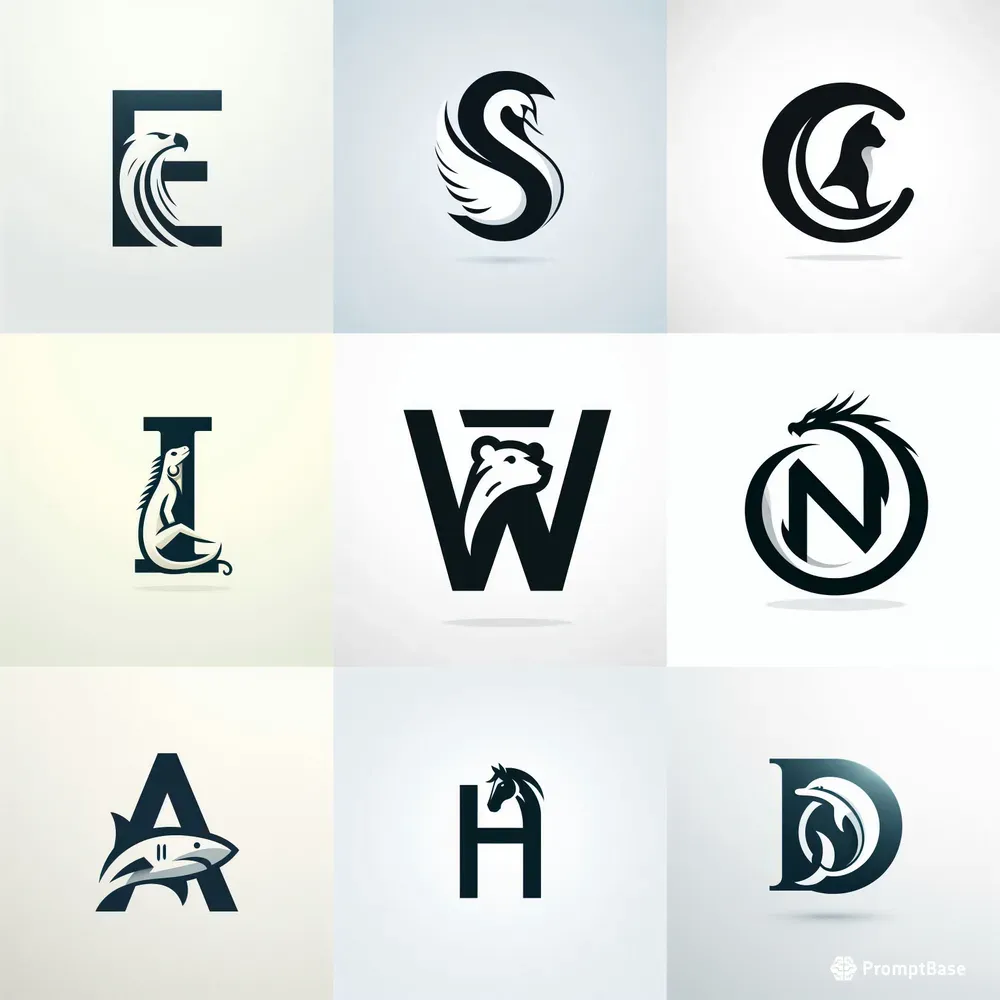 Elegant Fusion Logos DALL·E Prompt | PromptBase