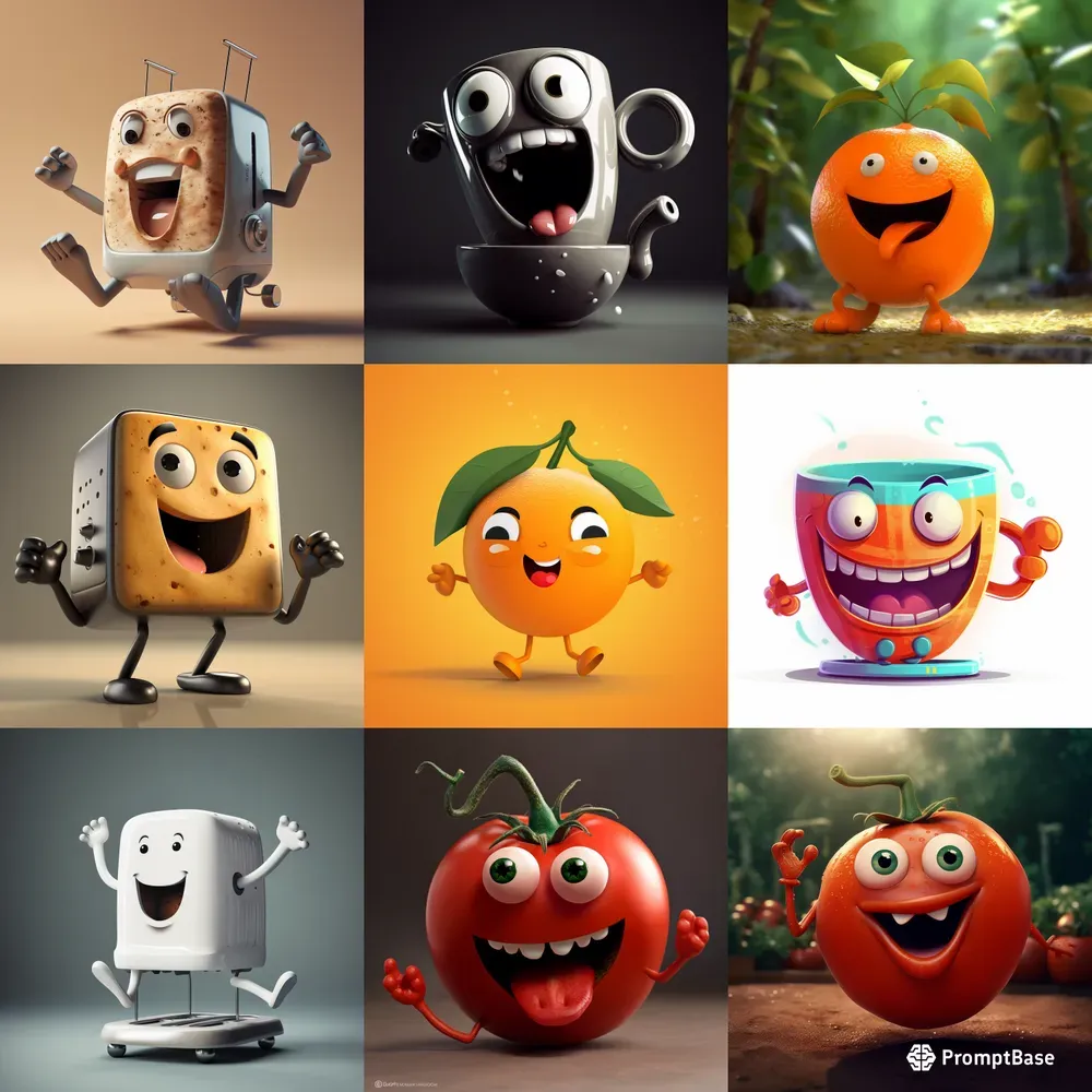 Animated Objects Midjourney Prompt | PromptBase