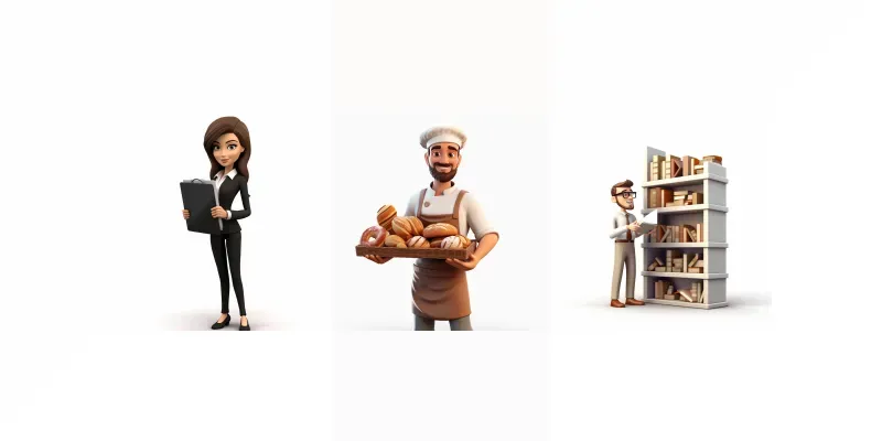 3D Clean Characters Apple Android Style Midjourney Prompt | PromptBase