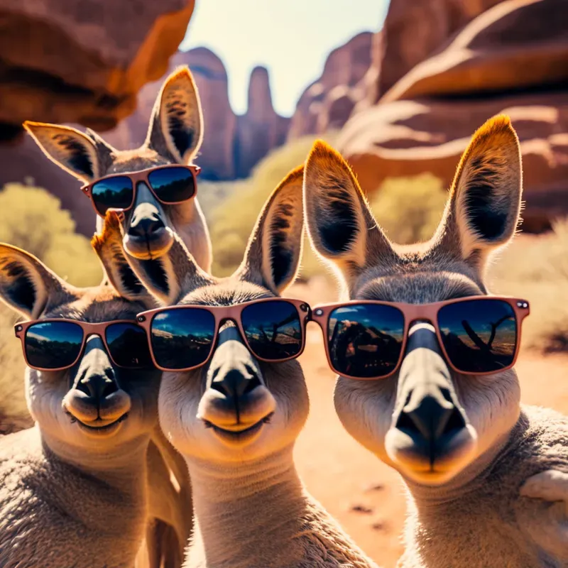 Funny Animal Group Selfies Midjourney Prompt | PromptBase