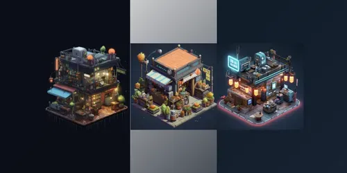 Isometric Game Assets Midjourney Prompt | PromptBase