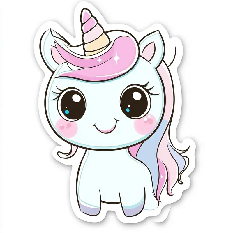 Kawaii Sticker Cute Pastel Characters Midjourney Prompt | PromptBase