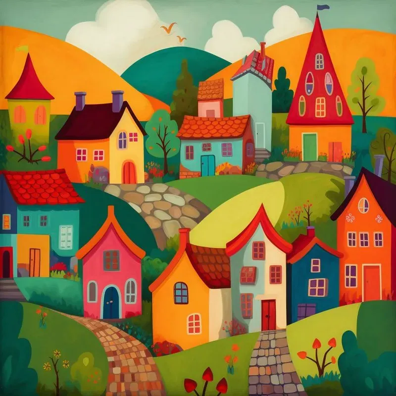 Naive Style Art Depictions Of Any Scenes Midjourney Prompt | PromptBase