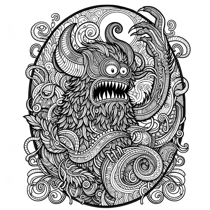 Elegant Adult Coloring Line Art DALL·E Prompt | PromptBase