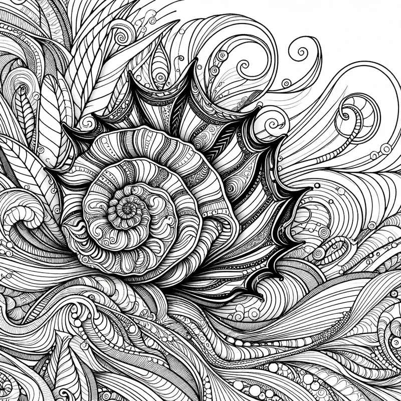 Serenity Sketches Mindfulness Line Art DALL·E Prompt | PromptBase