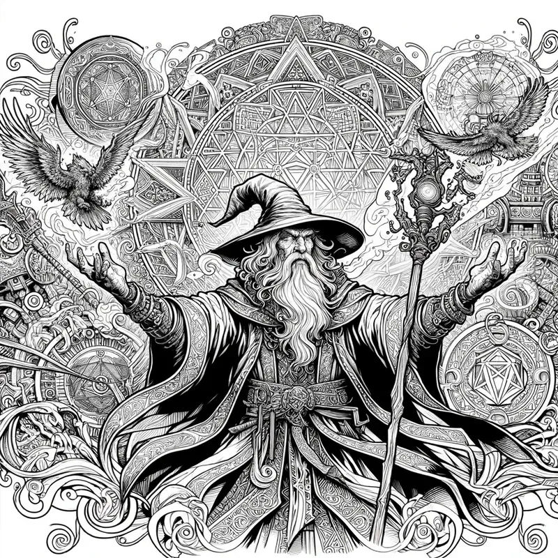 DnD Coloring Pages Dungeons N Dragons DALL·E Prompt | PromptBase