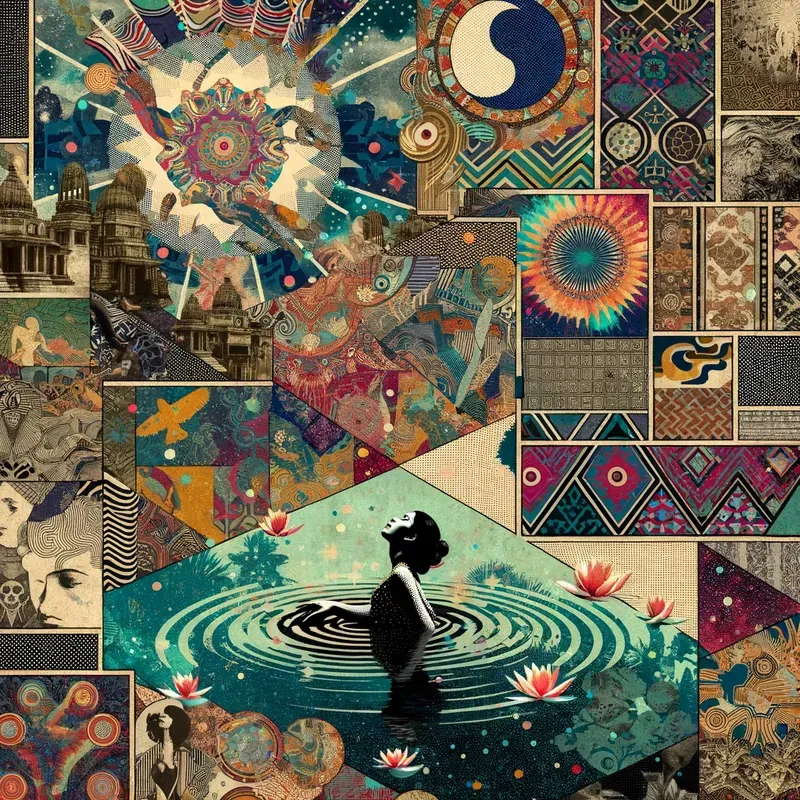 Pop Art Poster Collages DALL·E Prompt | PromptBase