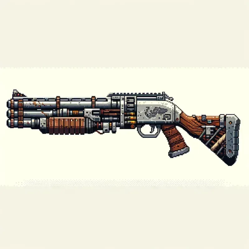 Pixelated Postapocalyptic Weapon Assets DALL·E Prompt | PromptBase