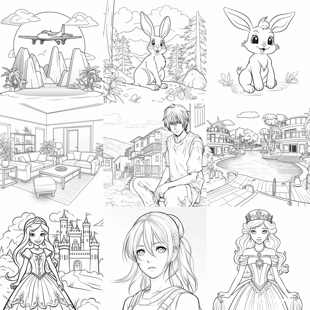 Coloring Pages For Kids Easy To Draw Midjourney Prompt | PromptBase