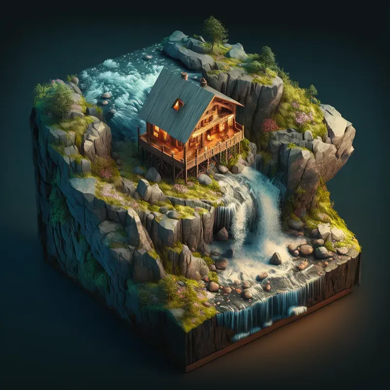 Isometric Scenes Midjourney Prompt | PromptBase