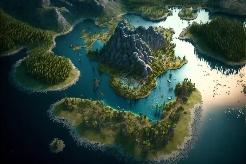 3D Rendered Fantasy Maps Midjourney Prompt | PromptBase