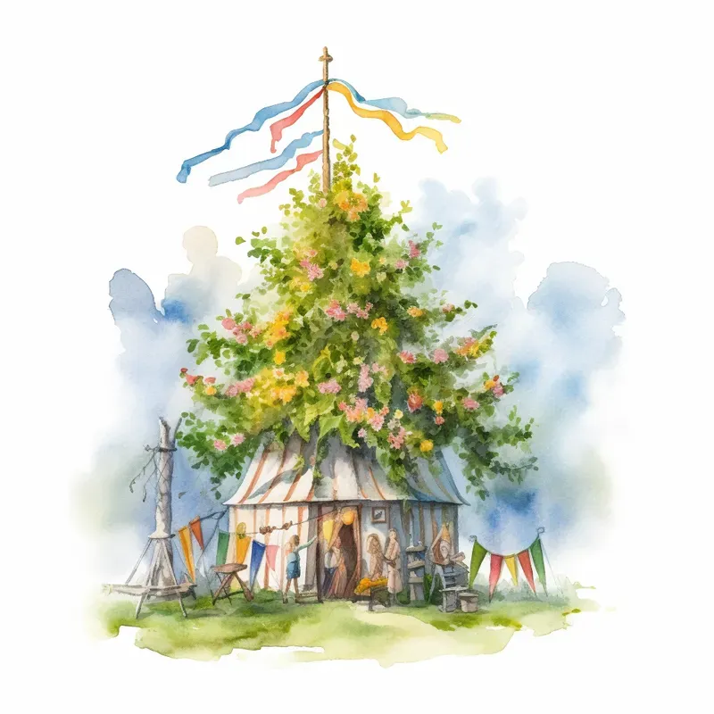Swedish Midsummer Cliparts Midjourney Prompt | PromptBase