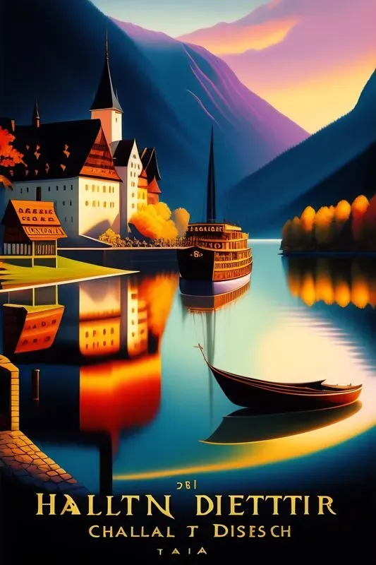 Colourful Travel Posters Stable Diffusion Prompt | PromptBase