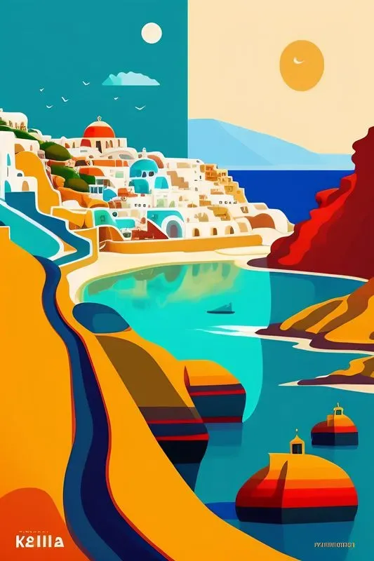 Colourful Travel Posters Stable Diffusion Prompt | PromptBase