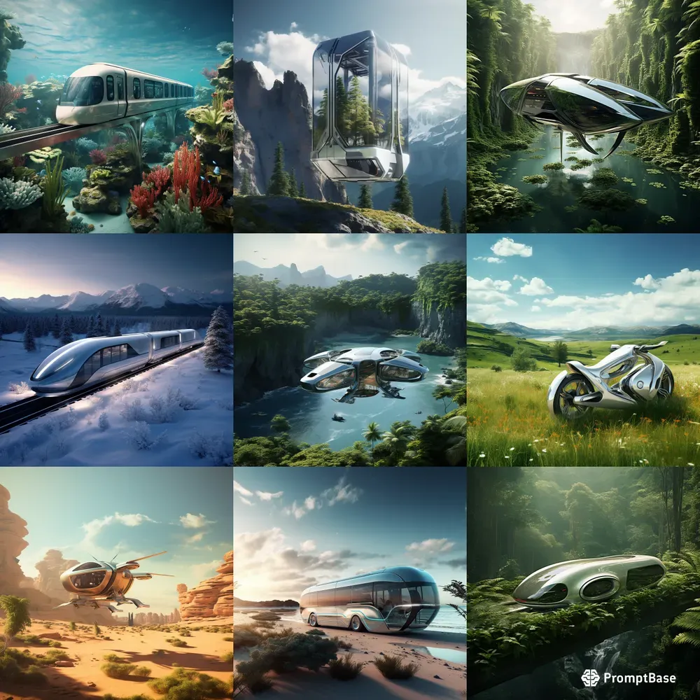 Future Meets Nature 3D Visions Midjourney Prompt | PromptBase