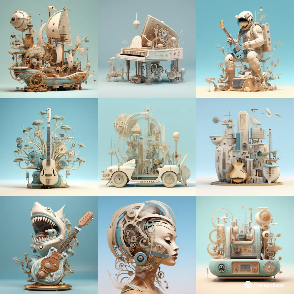 Sculptures In Futuristic Art Midjourney Prompt | PromptBase