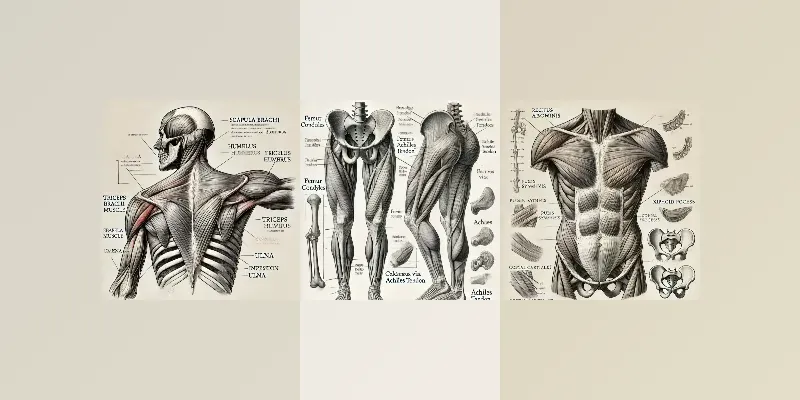 Illustrations Medical Of Human Muscles DALL·E Prompt | PromptBase