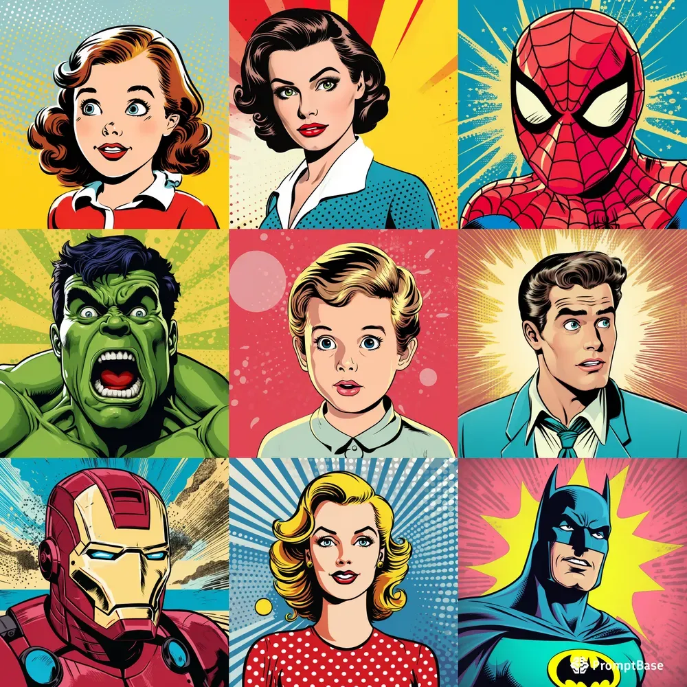 50s Style Comics Midjourney Prompt | PromptBase