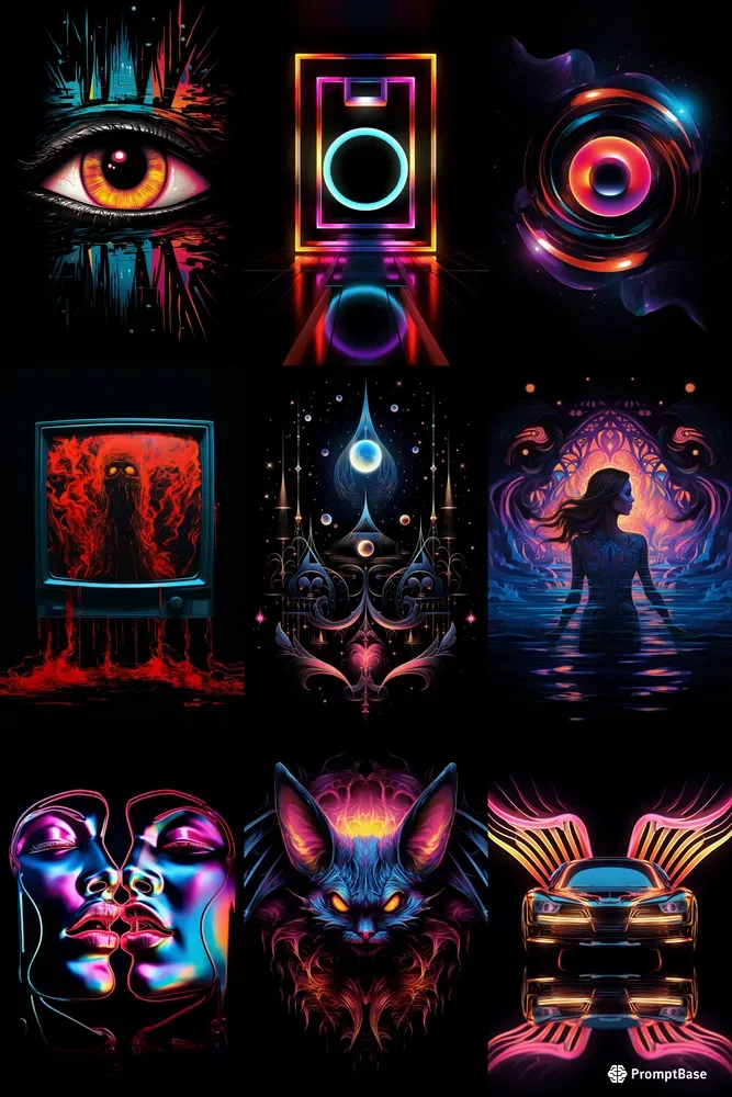 Epic Neon Wallpapers Midjourney Prompt | PromptBase