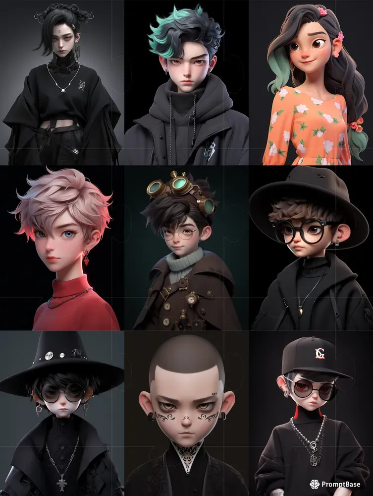 Super Anime Character Portraits Midjourney Prompt | PromptBase