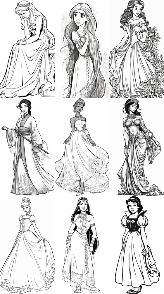 Google Disney Princesses Coloring Pages [2025]