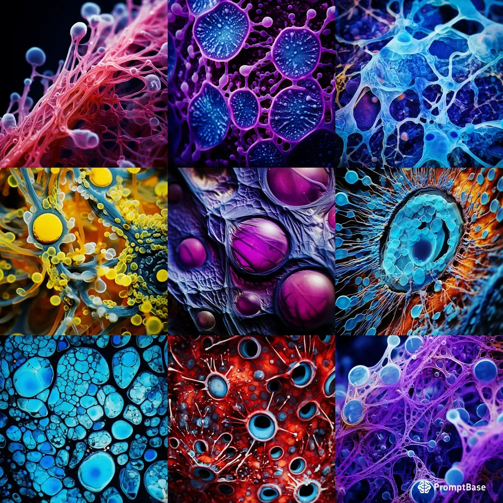 Hq Structures Of The Microscopic Worlds Midjourney Prompt | PromptBase