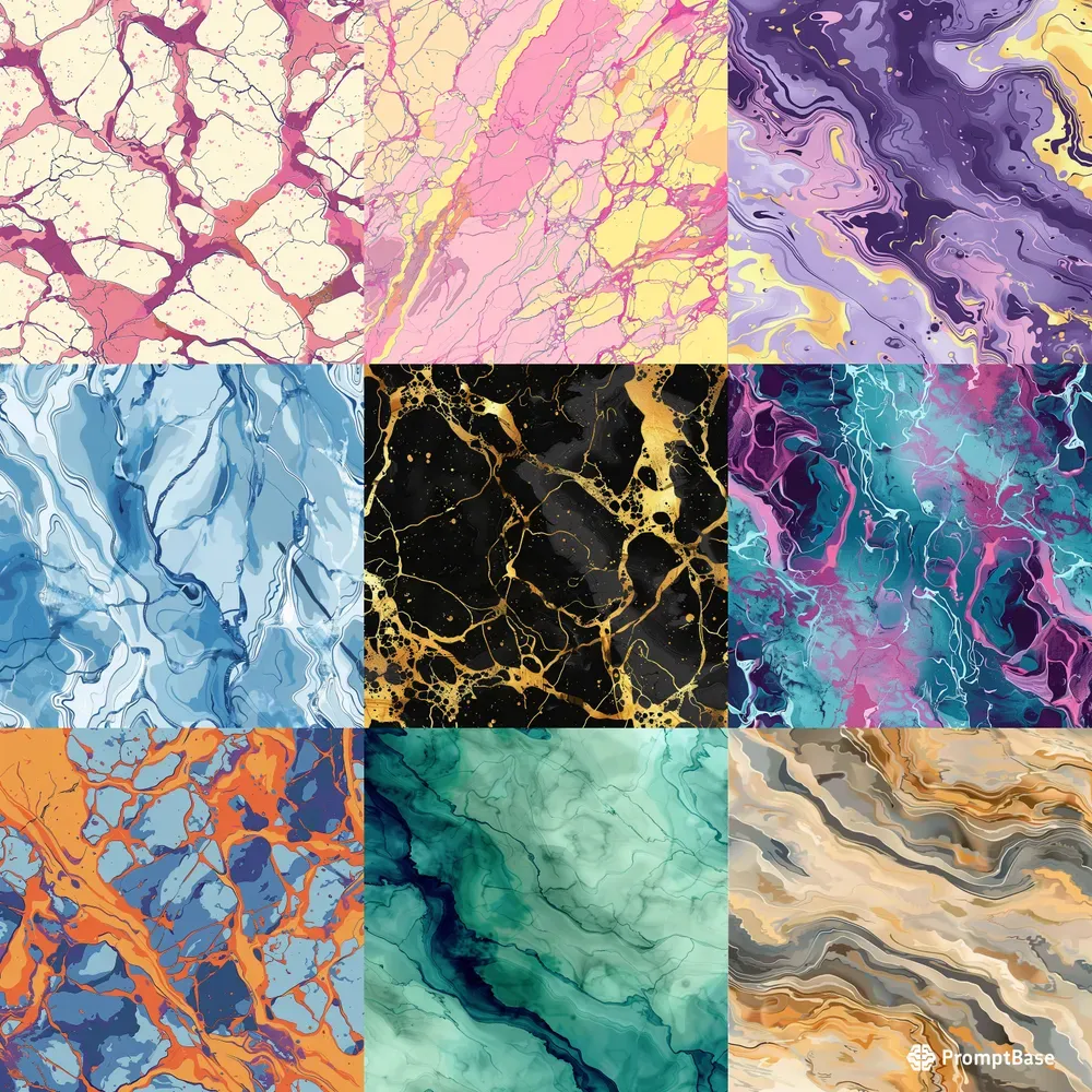 Cartoon Marble Color Textures Patterns Midjourney Prompt | PromptBase