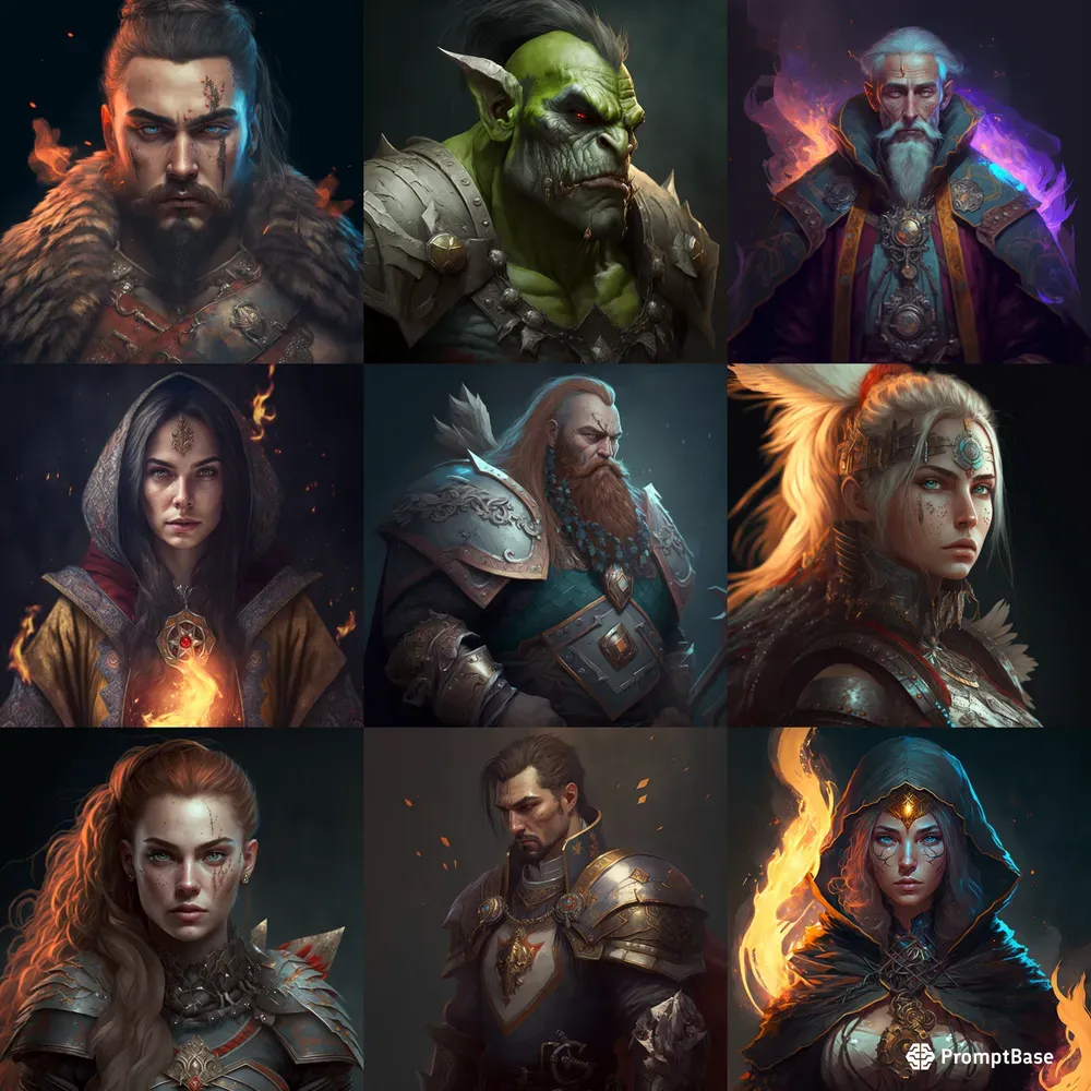 Dnd Character Concept Art Midjourney Prompt | PromptBase