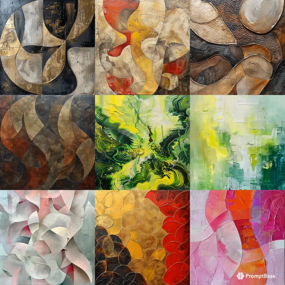 Modern Style Oil Paintings Patterns Midjourney Prompt | PromptBase