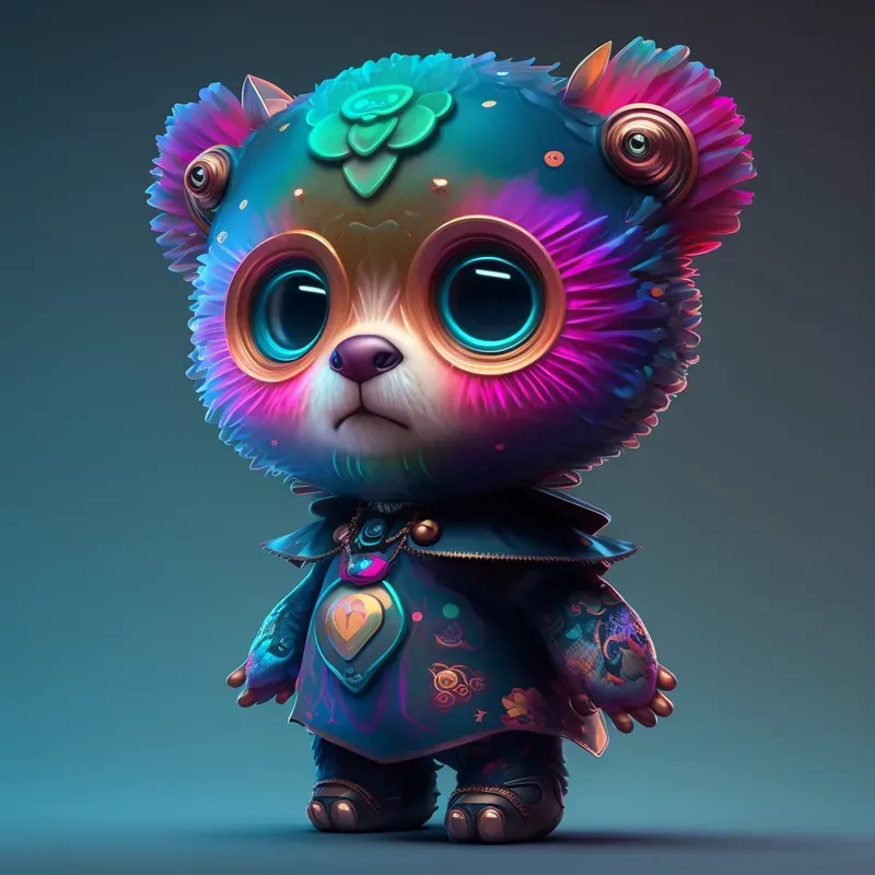 3D Style Futuristic Animals Midjourney Prompt | PromptBase