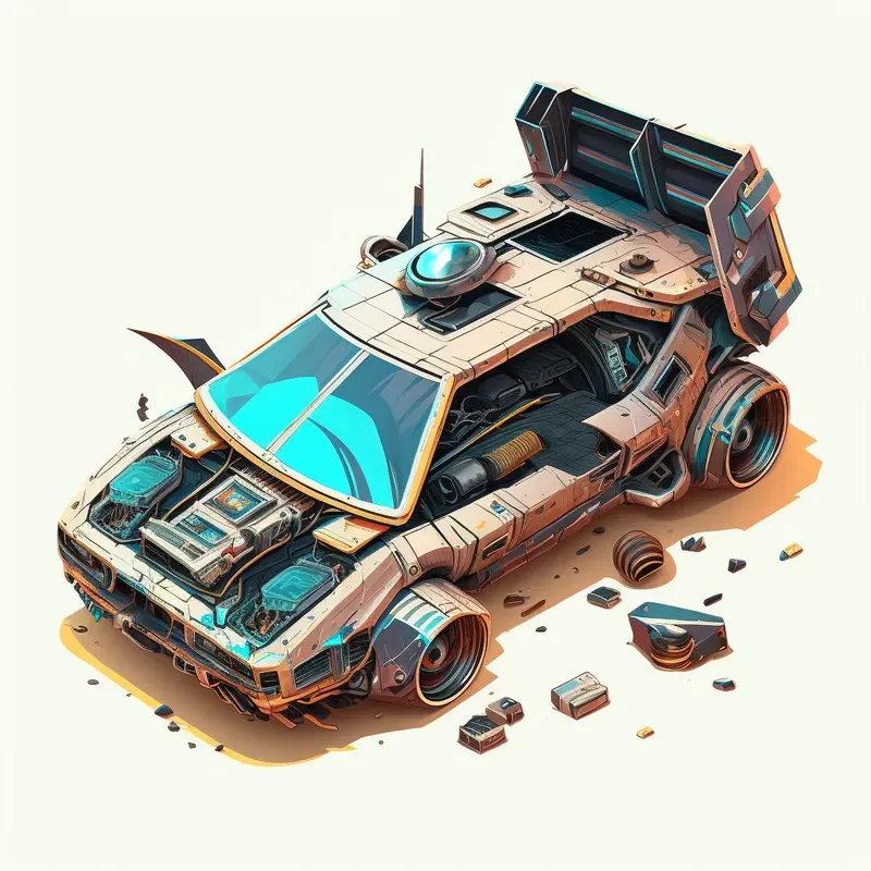 Isometric Sci-fi 3D Game Assets Midjourney Prompt | PromptBase