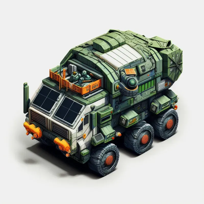 Isometric Sci-fi 3D Game Assets Midjourney Prompt | PromptBase