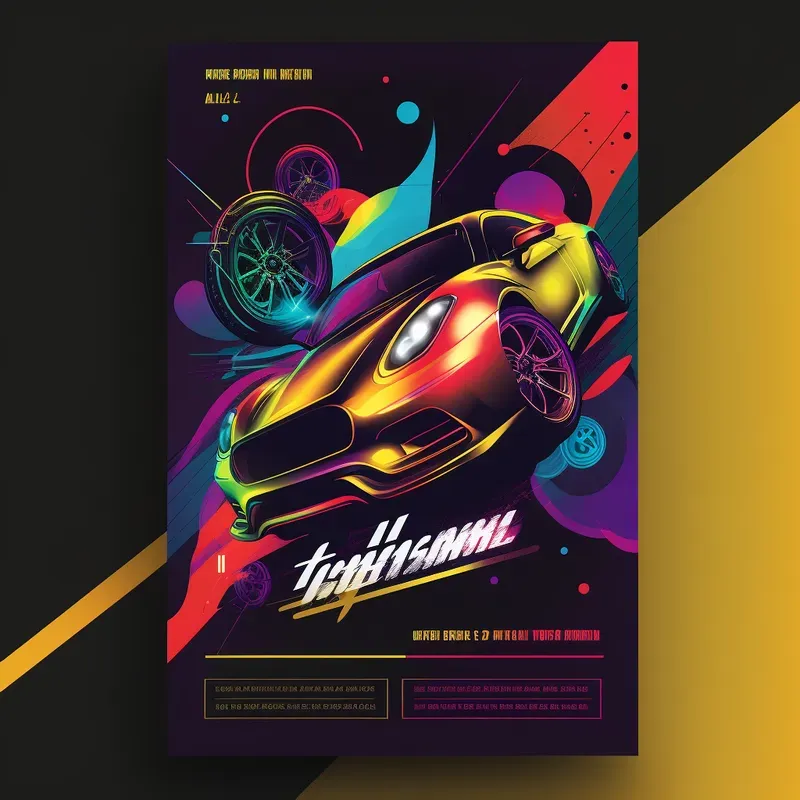 A4 Event Futuristic Flyers Midjourney Prompt | PromptBase