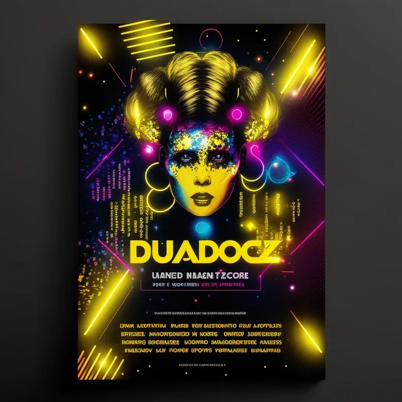 A4 Event Futuristic Flyers Midjourney Prompt | PromptBase