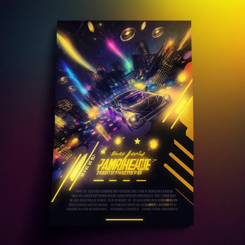 A4 Event Futuristic Flyers Midjourney Prompt | PromptBase