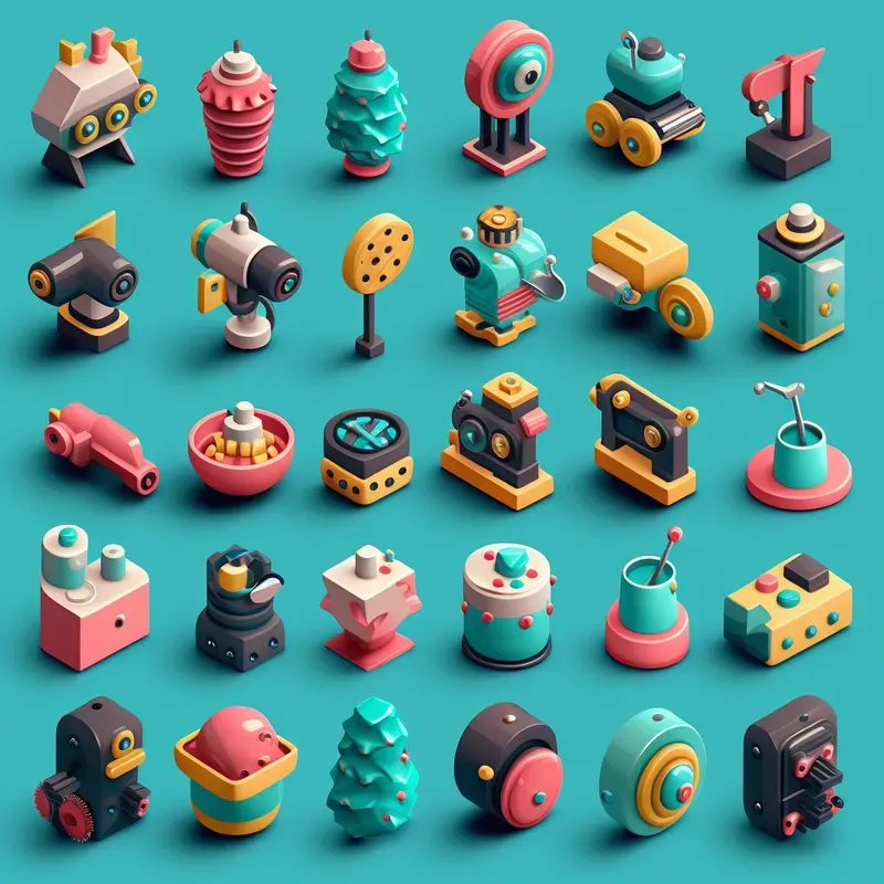 Tiny 3D Icons Midjourney Prompt | PromptBase